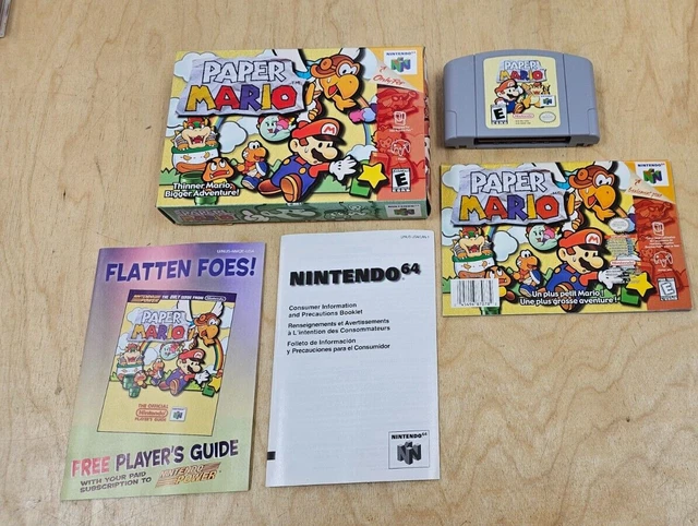 PAPER MARIO (NINTENDO 64, 2001) Complete Tested & Working Fast Shipping ...