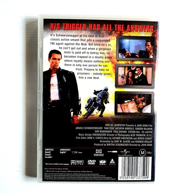 RAW DEAL DVD 1986 Action Classic, Arnold Schwarzenegger, Region 2/4 ...
