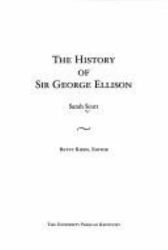 HISTORY OF SIR George Ellison-Pa by Scott, Sarah £3.22 - PicClick UK
