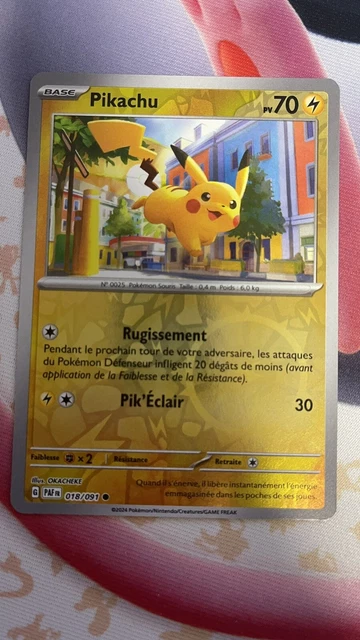 CARTE POKÉMON REVERSE - Pikachu 018/091 - Destinées De Paldea EV4.5 FR ...