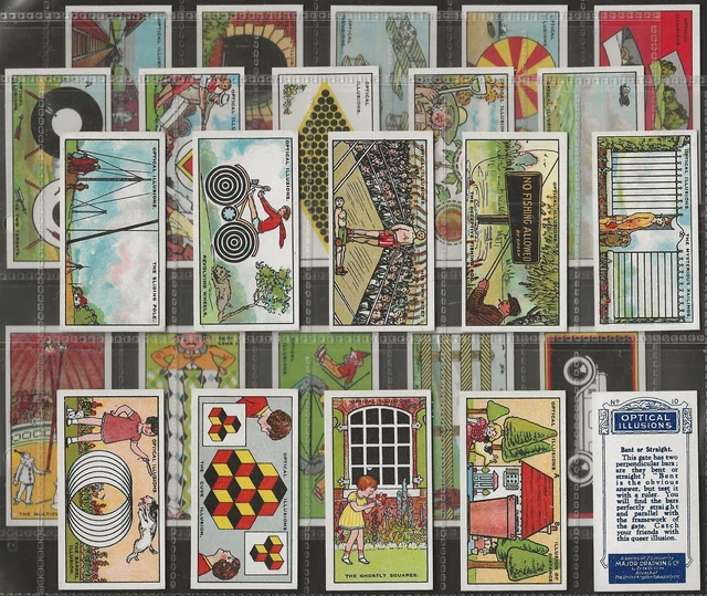 DRAPKIN-FULL SET- OPTICAL ILLUSIONS 1926 (PANEL 26x9mm (25 CARDS ...