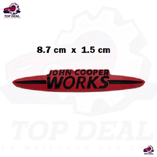 MINI JCW JOHN Cooper Works emblème insigne logo Rouge coffre 87mm ...