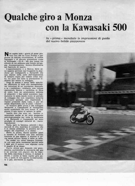ADVERTISING PUBBLICITÀ MOTO KAWASAKI 500 1970 MOTOGIAPPONESI MOTOGP ...