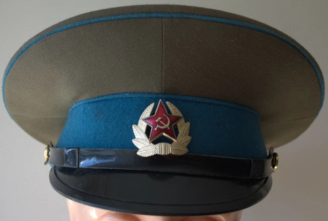 VISOR HAT PEAKED Cap of Soviet USSR Pilot Aviation Pilot Paratrooper ...