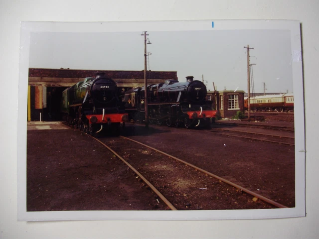 ENG1967 - 1970S CARNFORTH STEAM CENTRE Railway LOCOMOTIVE 44932 & 45407 ...