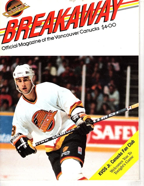 1990 EDMONTON OILERS [Messier] vs Vancouver NHL program $9.50 - PicClick CA