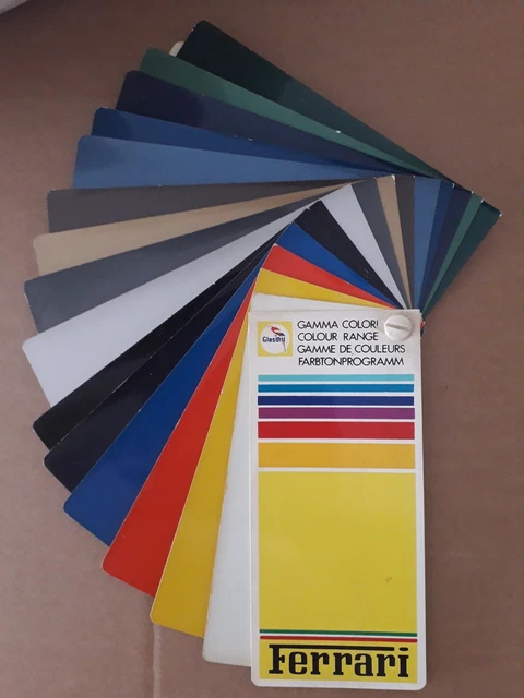 ORIGINAL 1981 FERRARI Glasurit Colour Paint Range Swatch Brochure £350. ...