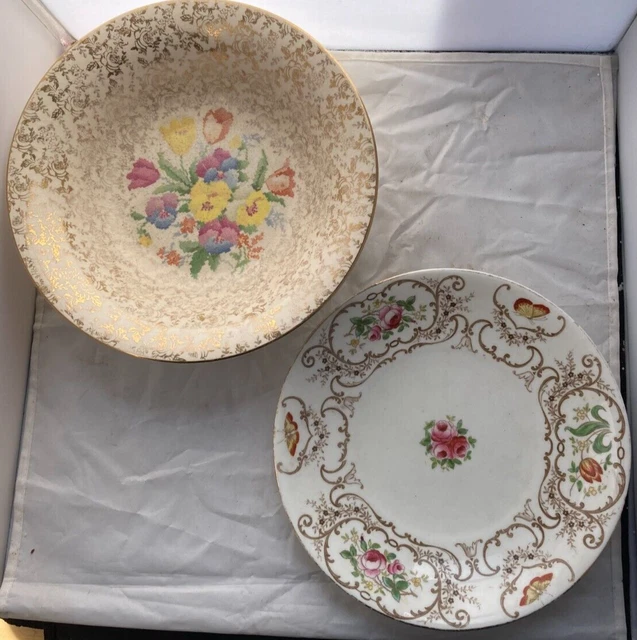 2 FRUIT BOWLS Reproduction of Old Sevres Samuel Radford Old English ...