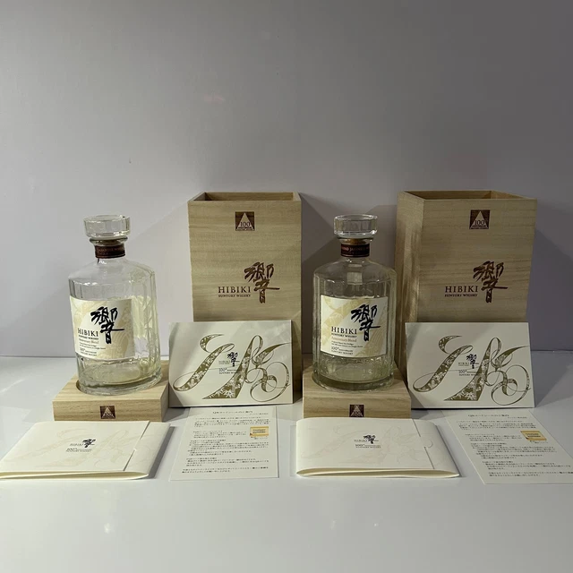 SUNTORY HIBIKI 100TH Anniversary Limited Edition empty bottle x2 From ...