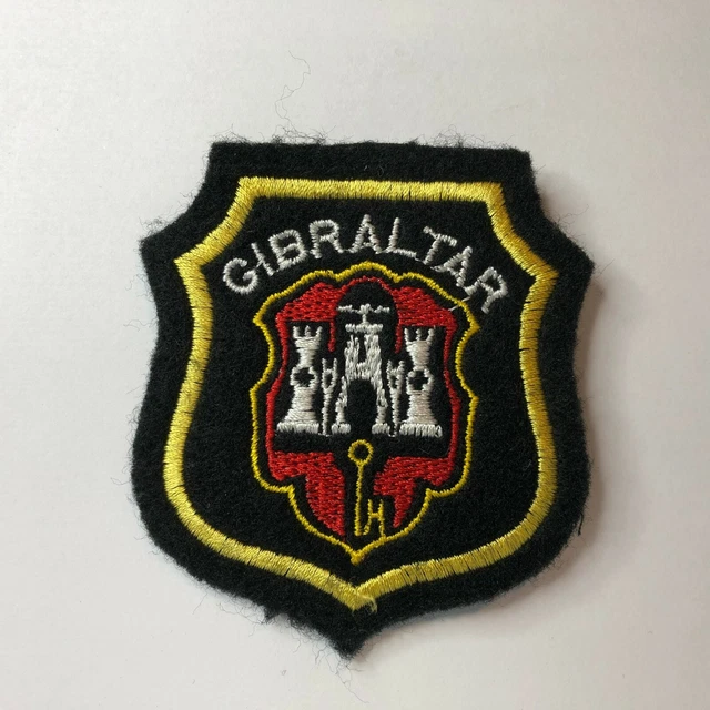 MILITARY BADGE PATCH Gibraltar Coat of Arms 8 x 7 cm's £14.42 - PicClick UK