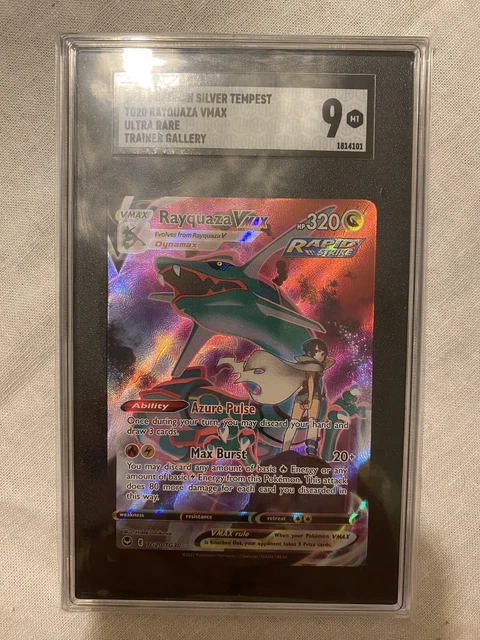 2022 POKEMON SILVER Tempest Rayquaza VMAX Full Art TG20/TG30 SGC 9 Mint ...
