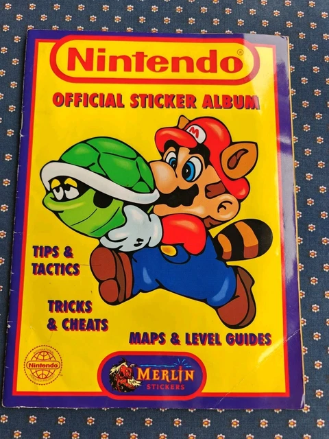 1992 VINTAGE MERLIN Nintendo Official Sticker Album with Stickers ...