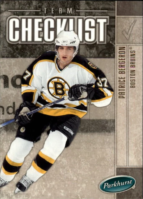 2005-06 PARKHURST BOSTON Bruins Hockey Card #673 Patrice Bergeron TC ...