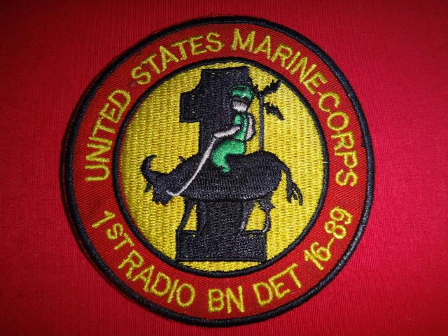 VIETNAM WAR PATCH USMC Marine 1st RADIO Battalion Detachment 16-89 EUR ...