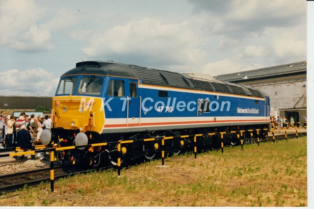RAILWAY PHOTO CLASS 47 47710 @ Old Oak Common 17/8/91 prior to naming £ ...