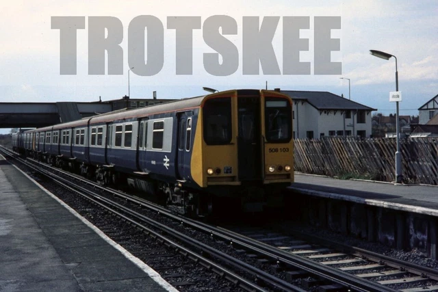 35MM SLIDE BR British Rail Electric EMU Class 508 103 Meols c1986 ...