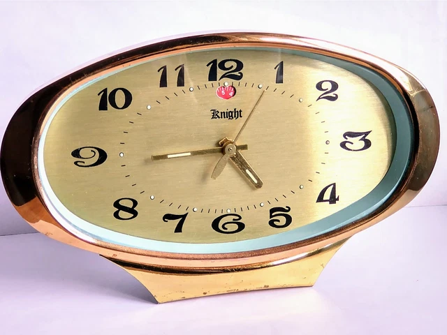 VINTAGE ATOMIC ALARM Clock Knight Mid Century 1960s Working Retro $37. ...