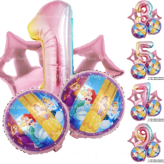 DISNEY PRINCESSES BIRTHDAY Balloons Princess Party Decorations Number ...