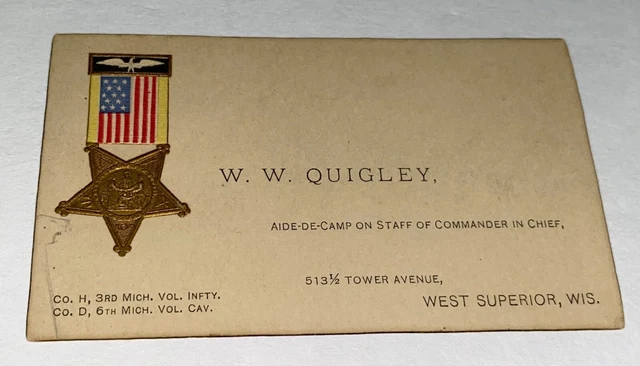RARE ANTIQUE AMERICAN Civil War Vet 3rd Michigan Infantry & 6th MI ...