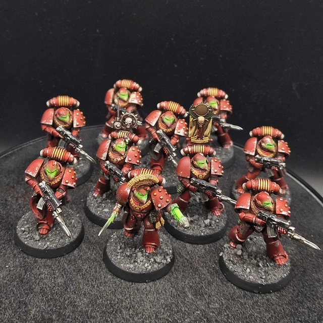 PRO PAINTED WARHAMMER 40k thousand sons mk4 marines ×10 H1 games ...