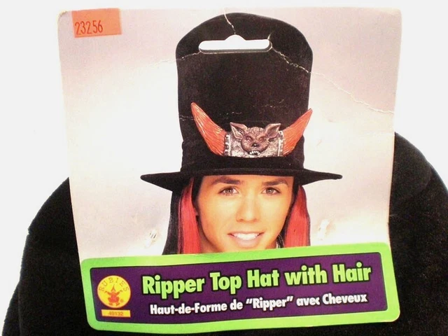 JACK THE RIPPER Top Hat w/ Hair Wig Halloween Gothic Rubie's 49132 ...