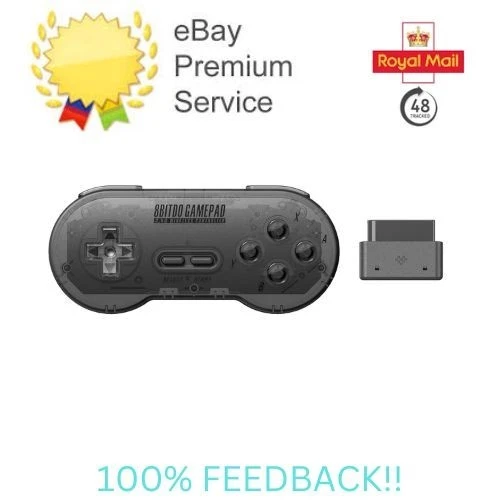 8BITDO SN30 2.4G Wireless Gamepad Controller + Receiver Nintendo SNES ...