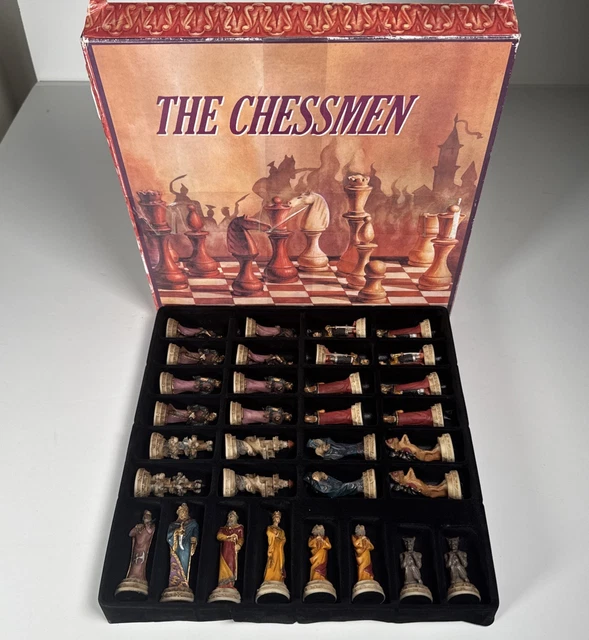 RARE VINTAGE EVIL Justice Chess Set THE CHESSMEN 2002 - Hand Painted ...