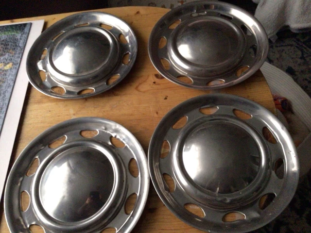 GENUINE CLASSIC MINI MK1 Chrome Wheel Hub Caps 1960's £10.00 - PicClick UK