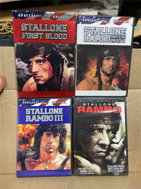 SYLVESTER STALLONE DVD Lot - First Blood, First Blood Part II, Rambo ...