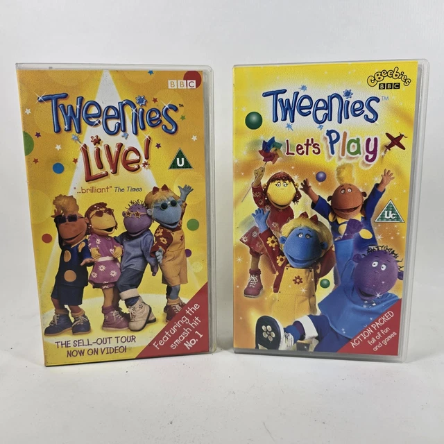 TWEENIES LET'S PLAY Live VHS Video Cassette Bundle Lot of Two PAL UK £ ...
