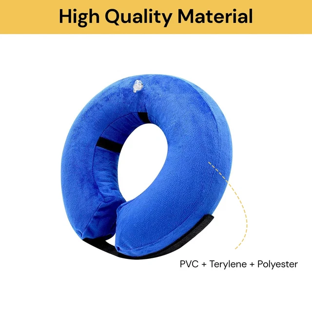 PROTECTIVE INFLATABLE COLLAR Dogs and Cats Soft Healing Comfy Recovery ...