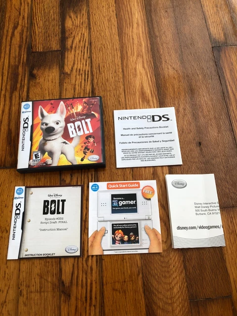 NINTENDO DS DISNEY Bolt Complete Case Manual and Cartridge Complete CIB ...