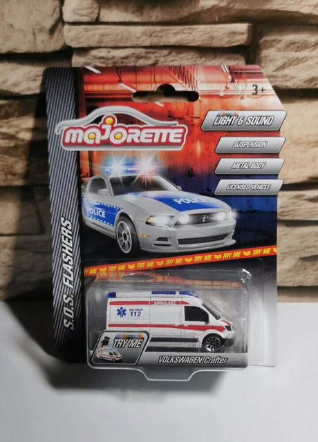 MAJORETTE VOLKSWAGEN CRAFTER - Rettungswagen S.O.S. Flashers mit Light ...