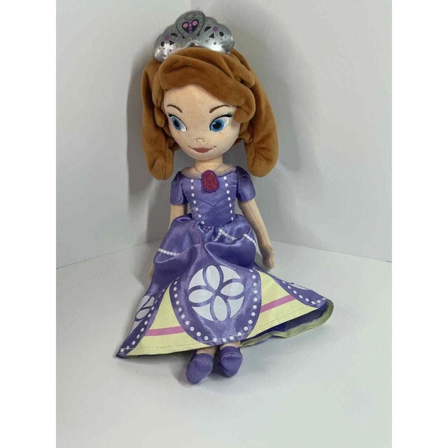 DISNEY STORE PRINCESS Sofia the First Stuffed Plush Doll 15" Cloth Hair ...