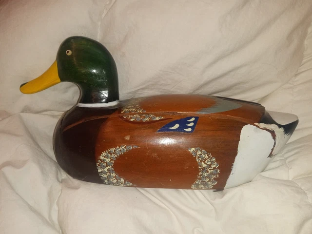TELEMANIA WOODEN MALLARD Duck Decoy Corded Landline Phone Quacker ...
