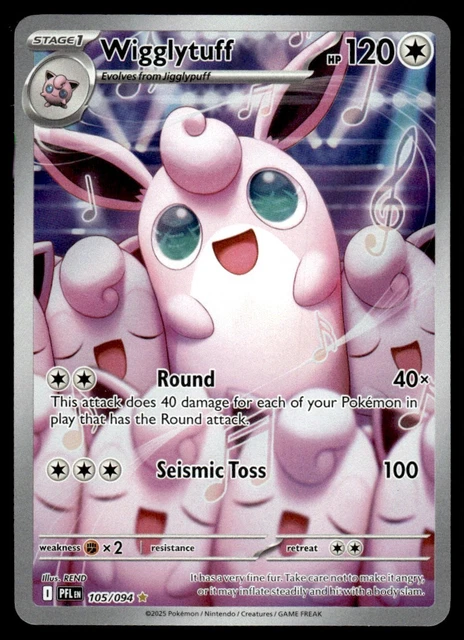 2025 POKEMON PHANTASMAL Flames Wigglytuff Illustration Rare #105 £6.28 ...