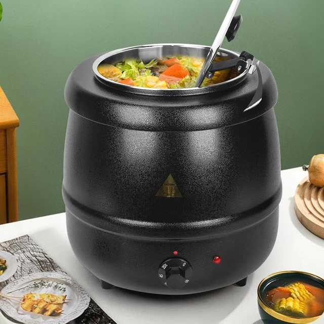 10L COMMERCIAL RESTAURANT Soup Kettle Buffet Warming Pot Electric Soup ...