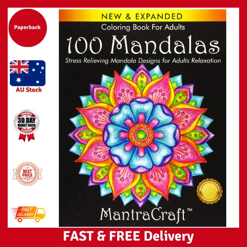 COLORING BOOK FOR Adults: 100 Mandalas: Stress Relieving Mandala ...