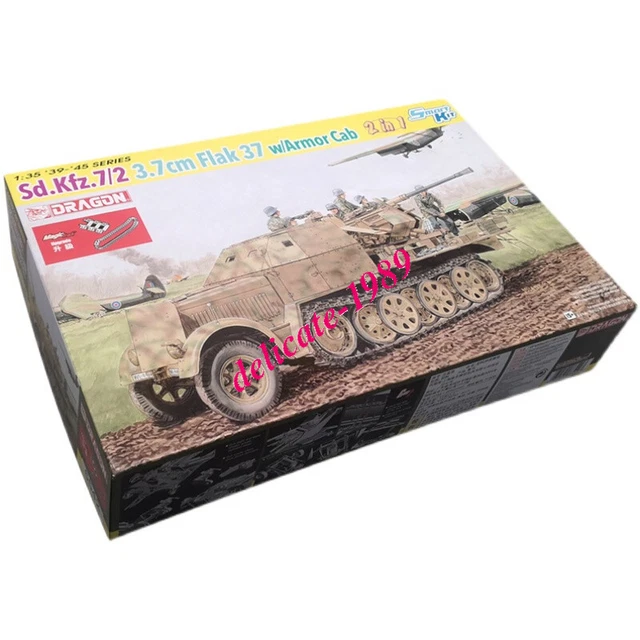 DRAGON 6542 1/35 WW.II German Sd.Kfz.7/2 8t Half-track 3.7cm Flak37 AA ...
