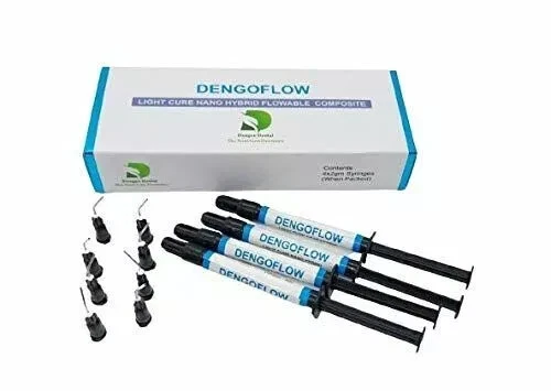 DENTAL DENGEN FLOW Resin Light Cure Composite Flow Resin Nano Hybrid ...
