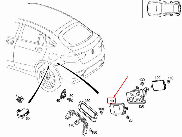 MERCEDES-BENZ GLC X253 360-Degree Camera Control Unit A2059001619 NEW ...