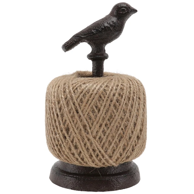 1PC CAST IRON Hemp Rope Rack Bird Design Retro Style Bobbin Adornment ...