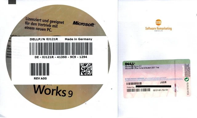 MS WORKS 9 OEM Vollversion deutsch (Textverarbeitung,Kalkulation uvm ...