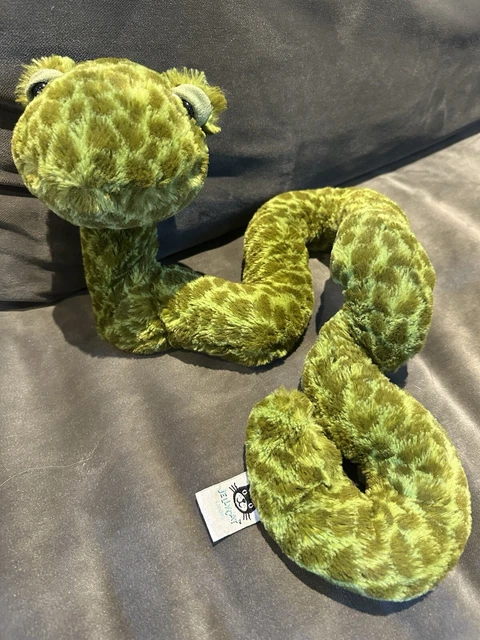 JELLYCAT SEBASTIAN SNAKE Large - Jellycat Green Snake Beanie Plush £60. ...