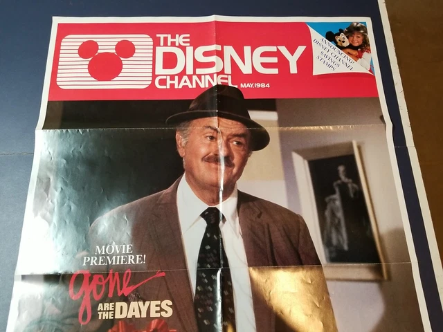 VINTAGE 1984 THE DISNEY CHANNEL Magazine Poster 27x41 Gone Are The ...