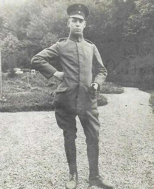 WW1 PHOTO POSTCARD Handsome German Soldier Funny Pose Posing Military ...