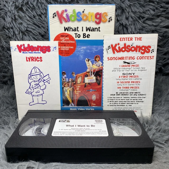 KIDSONGS - WHAT I Want to Be VHS Tape 1987 Sony Wonder Ages 2-7 With ...