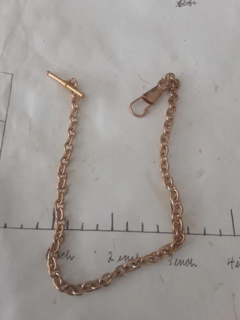 VINTAGE POCKET WATCH chain, 18kgold filledchain, 11in.,stamp,used ...