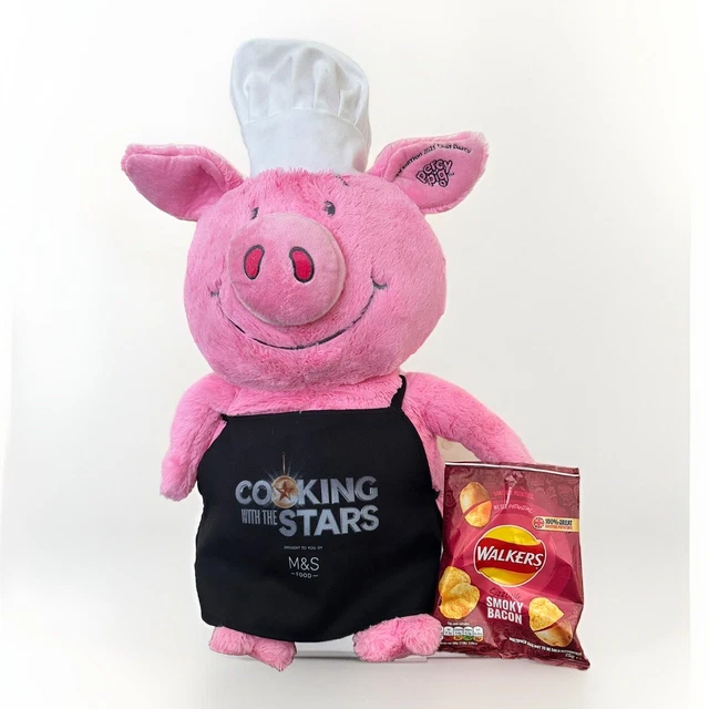 MARKS & SPENCER Percy Pig Soft Toy Cooking With The Stars Chef 60cm M&S ...