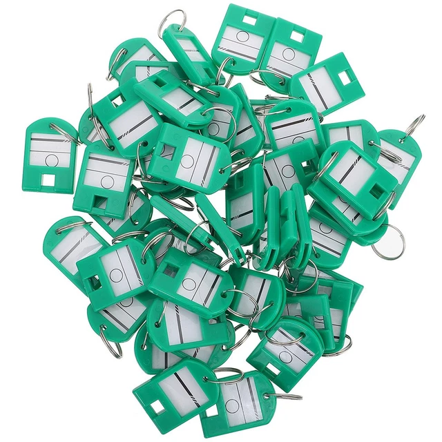 35 PCS KEY Identifier Keychain Name Tags Plastic for Labeling Blank ...